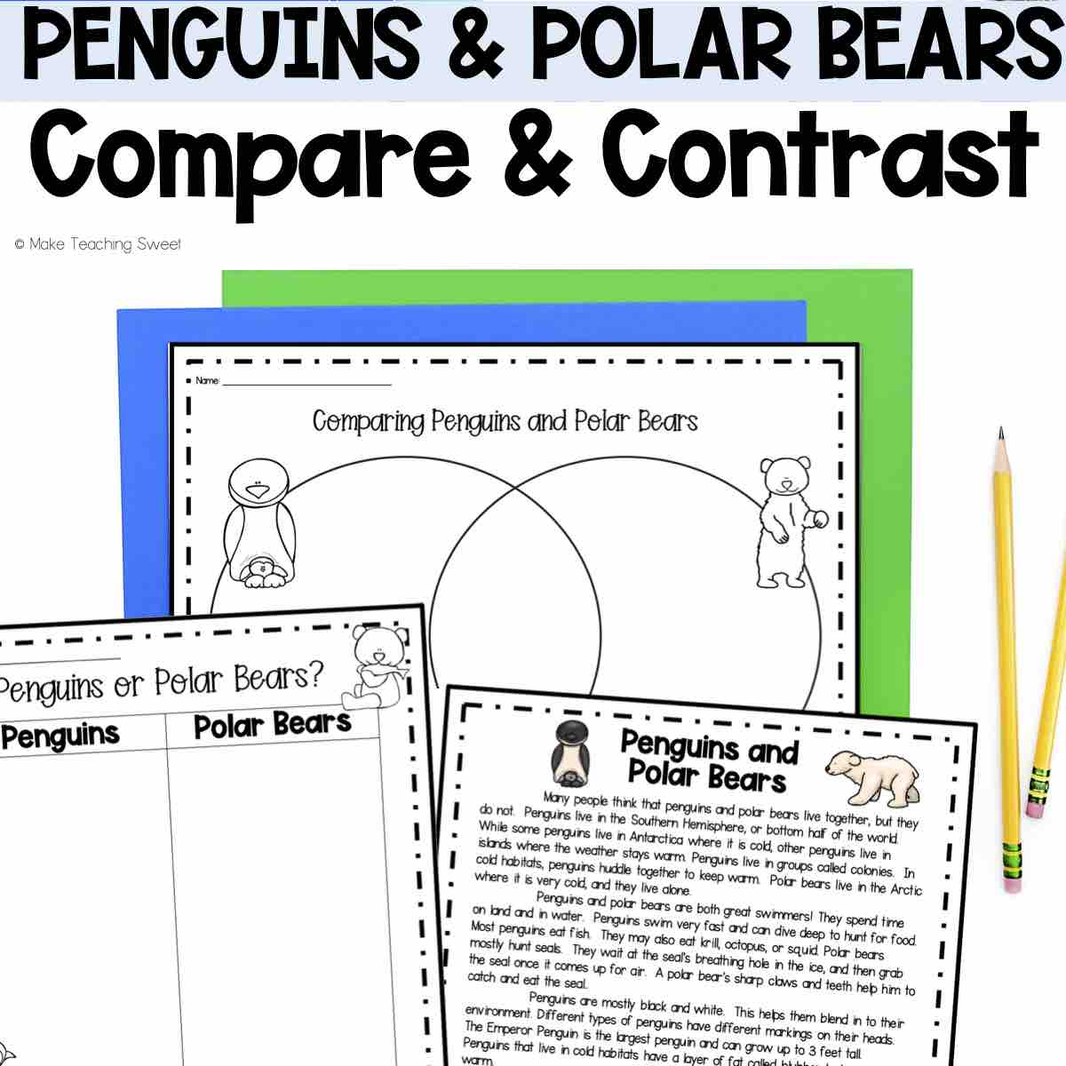 Polar Animals - An Integrated Unit on Penguins and Polar Bears - Make ...